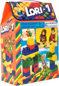 LORI 001 Stavebnice 1 barevné kostky set 50ks v krabici lr1