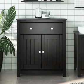 vidaXL Koupelnová skříňka BERG 69,5x34x80 cm masivní borové dřevo [358543] Barva: Černá