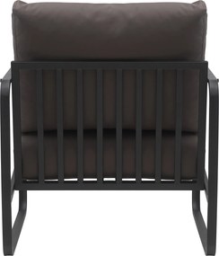 Relaxační křeslo Manea umělá kůže – hnědá