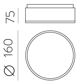 ACB Iluminacion Stropní LED svítidlo DINS, ⌀ 16 cm, 10W, CRI90, IP44, CCT switch 2700-3000K Barva: Černá, Stmívání: ON/OFF