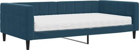 Válenda s matrací modrá 100 x 200 cm samet 3196673