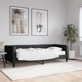 Válenda s matrací černá 90 x 200 cm textil 3196562
