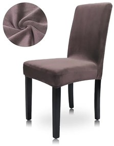 Sametové elastické potahy na jídelní židle Barva: Kávová