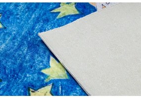 Dywany Luszczow Dětský kusový koberec BAMBINO 2265 pratelný Vesmírná raketa, protiskluz, modrý Rozměr koberce: 80 x 150 cm