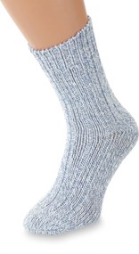 Wooline Vlněné Merino ponožky, volný lem, modrá Velikost ponožek: EUR 35-38