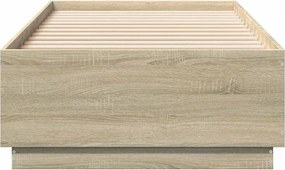 Rám postele dub sonoma 100 x 200 cm kompozitní dřevo 3209718