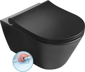 Sapho Avva - Závěsné WC, Rimless, matná černá 100314-110