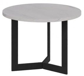 Konferenční stolek SATURN 50 - mramor bílý