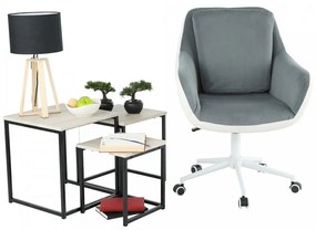 Tempo Kondela Designové kancelářské křeslo IMELDA, bílá/šedá