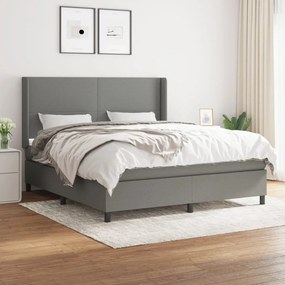 Box spring postel s matrací tmavě šedá 180x200 cm textil 3131290