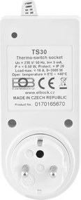 Zásuvkový termostat TS30 programovatelný s režimem boost