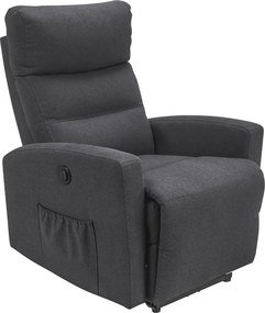 XXXLutz TELEVIZNÍ KŘESLO, kov, textil, antracitová Carryhome - TV křesla - 002381013001