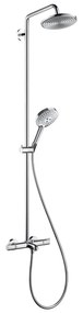 Hansgrohe Raindance Select E - Showerpipe 240 mm, termostatická vanová baterie, otočné sprchové rameno 450 mm, chrom 27117000