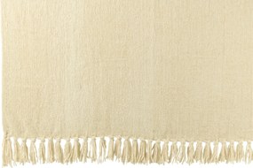 Béžový žinylkový pléd s třásněmi Chenill Fringe Beige – 130*170*1 cm