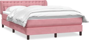 Box spring postel s matrací růžová 160x210 cm samet 3317870