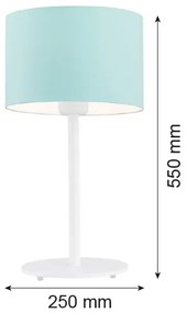 Argon 4127 - Stolní lampa MAGIC 1xE27/15W/230V tyrkysová/bílá