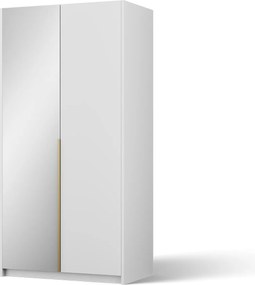ADRK Šatní skříň ALERA II WG 100, bílá/madlo zlaté