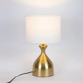 Stolní lampa 1xE27/40W/230V bílá/zlatá