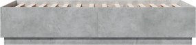 Rám postele betonově šedý 90 x 200 cm kompozitní dřevo 3209726