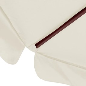 Dřevěný slunečník béžový Ø330cm UV ochrana 50+ 104074