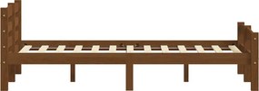 Rám postele bez matrace Honey Brown Masivní borovicové dřevo 322078