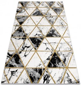 Dywany Łuszczów, Kusový koberec Emerald 1020 black and gold, 80x150, černobílá, kancelář