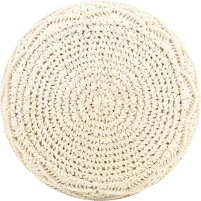 Ručně vyrobený sedací puf macramé 45 x 30 cm bavlna 324001