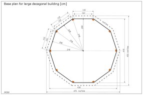 Dřevěný altán desetistranný Wagner Pavilon LUX 4,7x4,5m