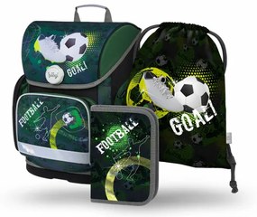 BAAGL SET 3 Ergo Fotbal: aktovka, penál, sáček
