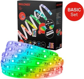 BRI 2166192 Pimp Your Stripe startovací sada LED pásek 2m, IP44 venkovní, RGB+W, dálkový ovladač - BRILONER