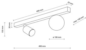 Bodové svítidlo VOX 1xG9/8W/230V + 1xGU10/10W černá