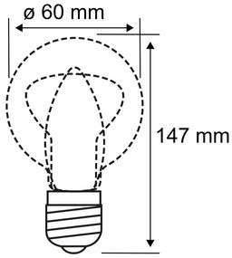 Paulmann 29080 Lampion, dekorativní žárovka E27 LED 4,3W 3000K, stmívatelná, ST64