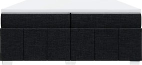 Box spring postel s matrací černá 200x200 cm textil 3285500