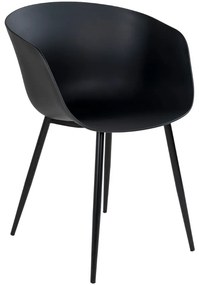 OnaDnes -20% Nordic Living Černá plastová zahradní židle Saxon
