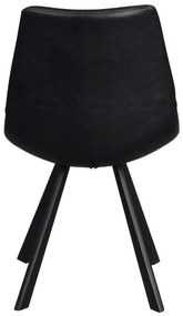 Černá koženková jídelní židle ROWICO AUBURN