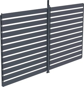 Boční zástěna pro bioklimatickou pergolu BestBerg BBP-C1CG / 370 × 218 cm / šedá