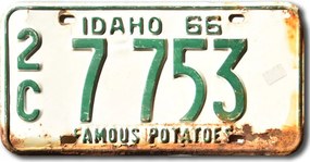 Americká SPZ Idaho 1966 Famous Potatoes 2C 7753