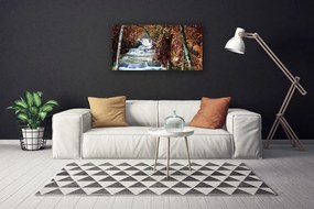 Obraz na plátně Vodopád Les Příroda 140x70 cm