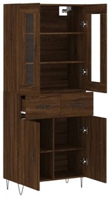 Skříň highboard hnědý dub 69,5 x 34 x 180 cm kompozitní dřevo - Default Title