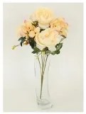 Autronic Růže, puget, barva krémová.  Květina umělá. UK-0022