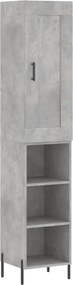 Skříň highboard betonově šedá 34,5x34x180 cm kompozitní dřevo 3200333
