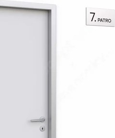 ACCEPT Označení podlaží "7. PATRO" - stříbrná tabulka - černý popis