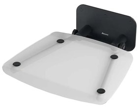 Ravak Ovo B II - Sprchové sedátko Clear/Black, 36x36 cm, černá/čirá B8F0000059