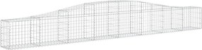 Klenuté gabionové koše 7 ks 400x30x40/60 cm pozinkované železo 3145792