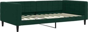 Válenda s přistýlkou a zásuvkami tmavě zelená 100x200 cm samet 3196748