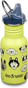 Dětská nerezová lahev Klean Kanteen Kid Classic Narrow w/Sippy Cap - Dogs 355 ml