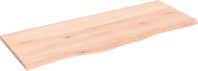 Koupelnová deska 100 x 40 x 2 cm neošetřené masivní dřevo 3156032