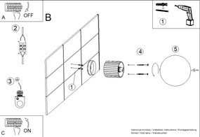 Nástěnné svítidlo Halo, 1x bílé skleněné stínítko, b