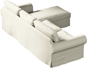 Potah na pohovku IKEA Ektorp 2-místná s lenoškou barva béžová látka pletený vzor