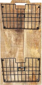 Nástěnný stojan na časopisy 33x10x67 cm masivní hrubý mangovník 285878